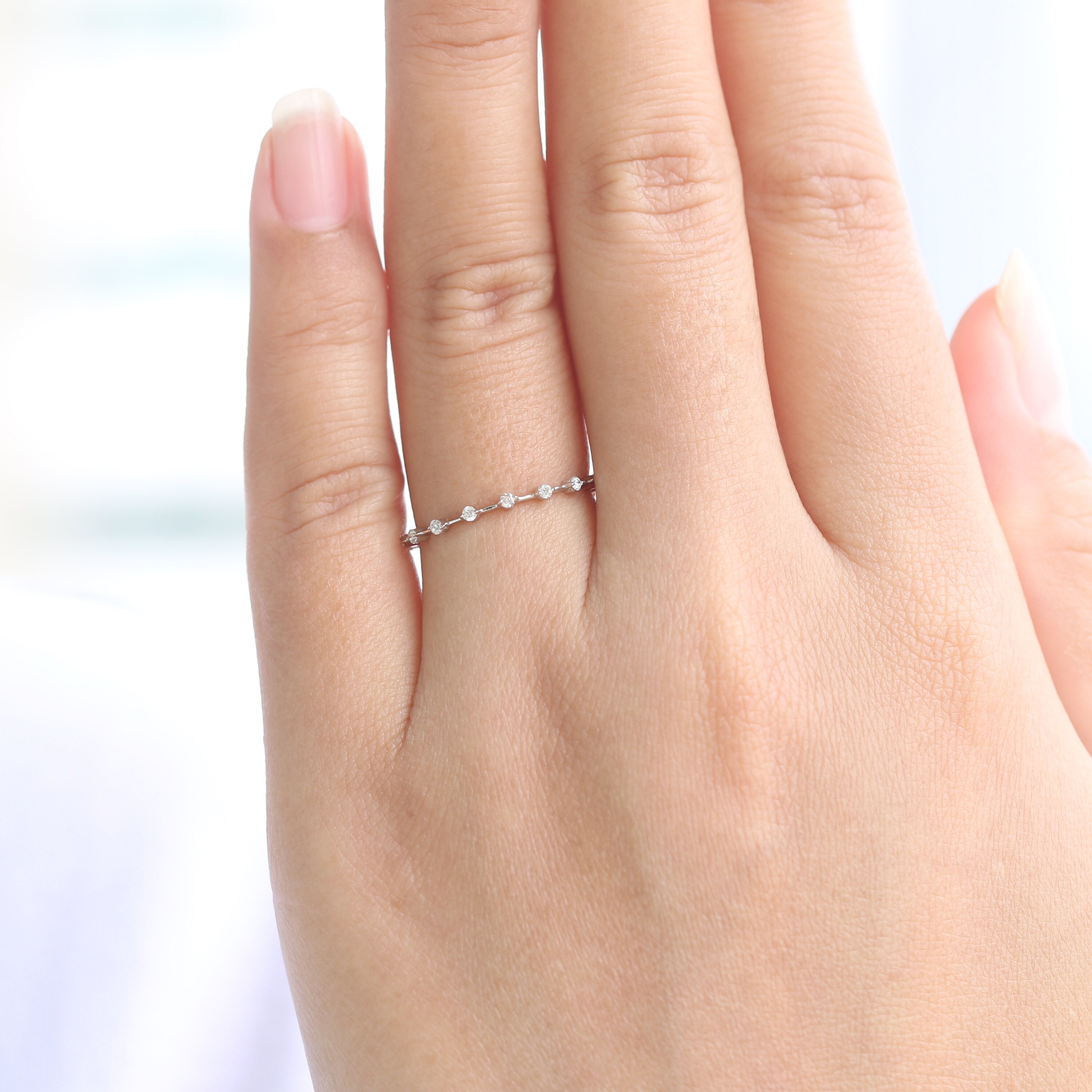 Diamond Eternity Ring 14k 18k Eternity Band for Women Solid | Etsy