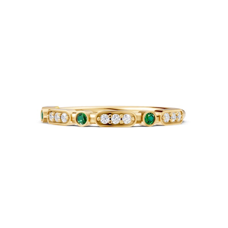 Emerald Stacking Ring - Etsy