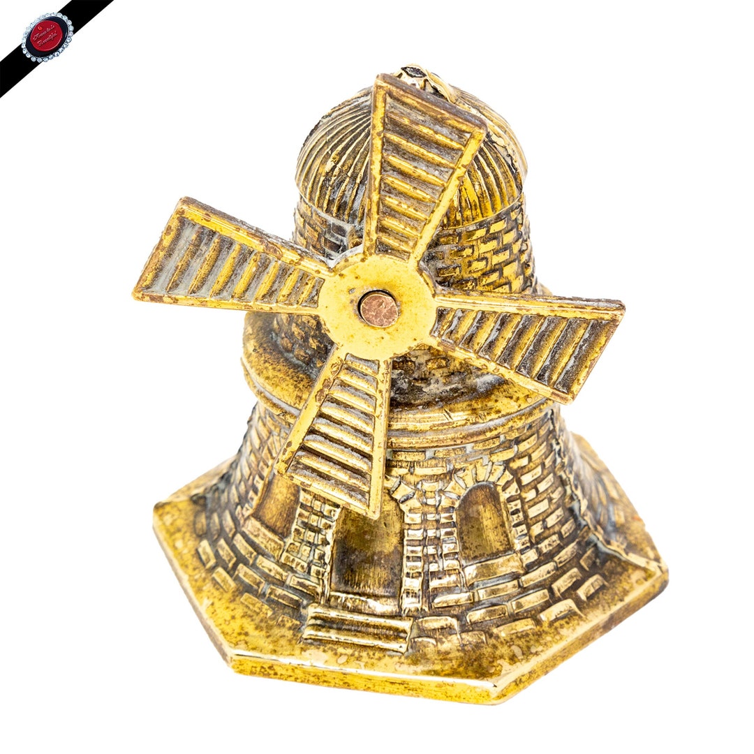 Vintage Brass Windmill Bell: Novelty Collectible With Moving Sails - Etsy