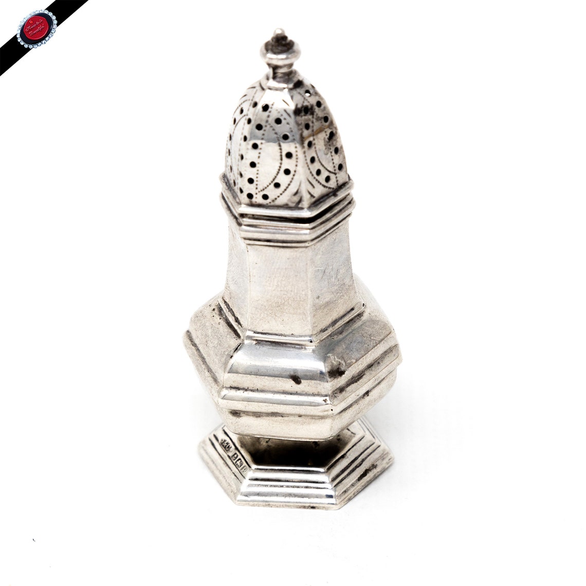 Antique Sterling Silver Pepperette/shaker/caster/muffineer Hallmarked ...