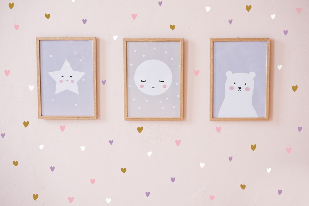 Hand Drawn Heart Wall Stickers Heart Wall Decals - Etsy UK