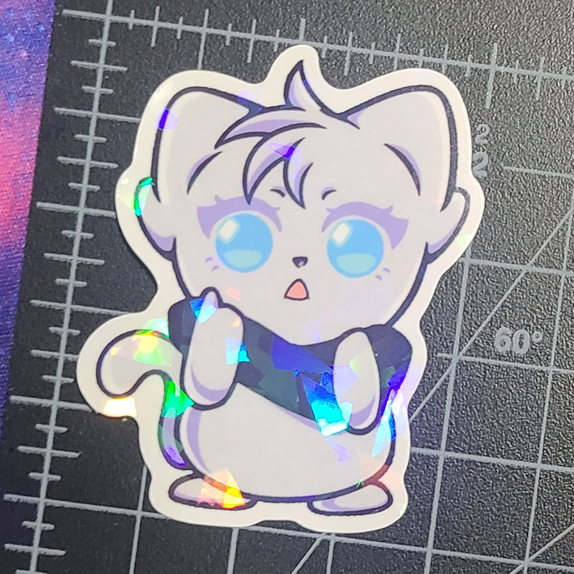Anikitties - Satoru Gojo Kitty "unmasked" / 2.5" Vinyl Sticker ...