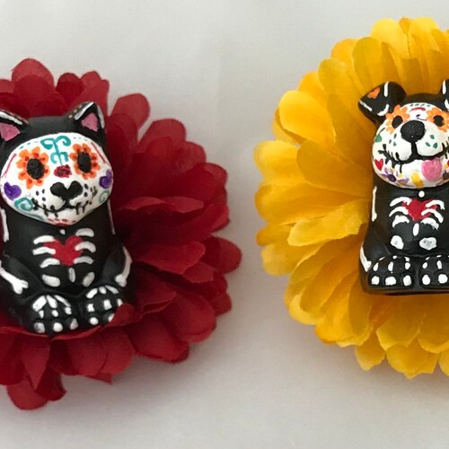 Day of the Dead Dog Dia De Los Muertos Dog Dog With - Etsy