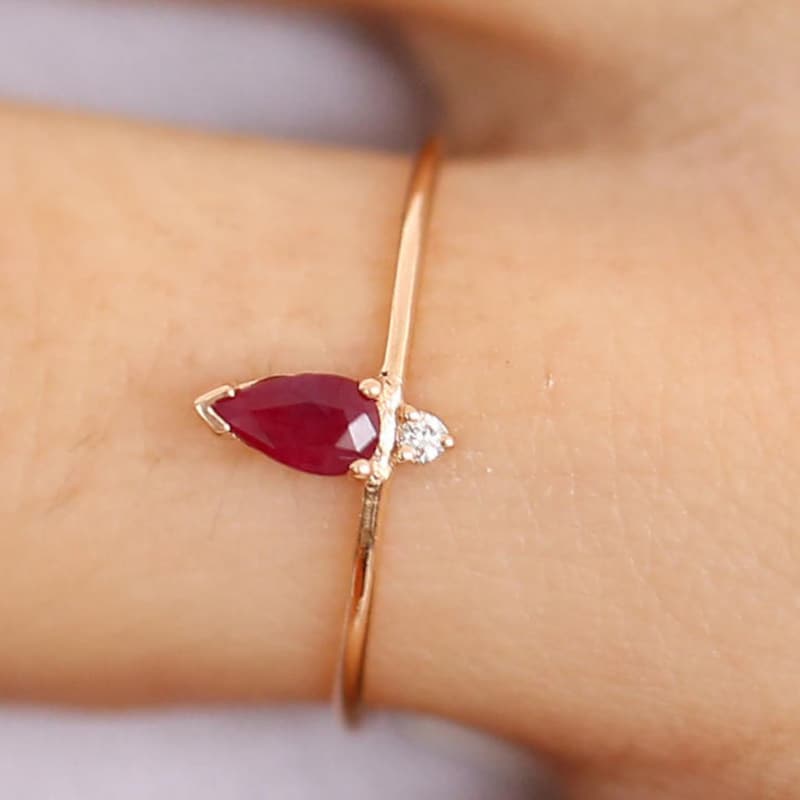 Red Ruby Ring - Etsy