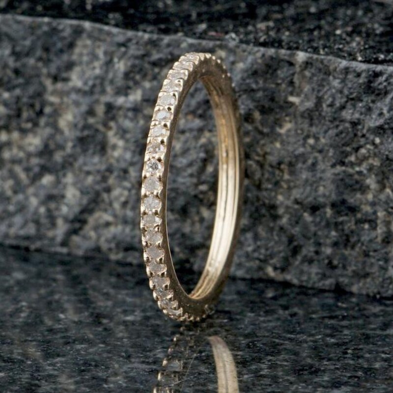 Thin Diamond Band - Etsy