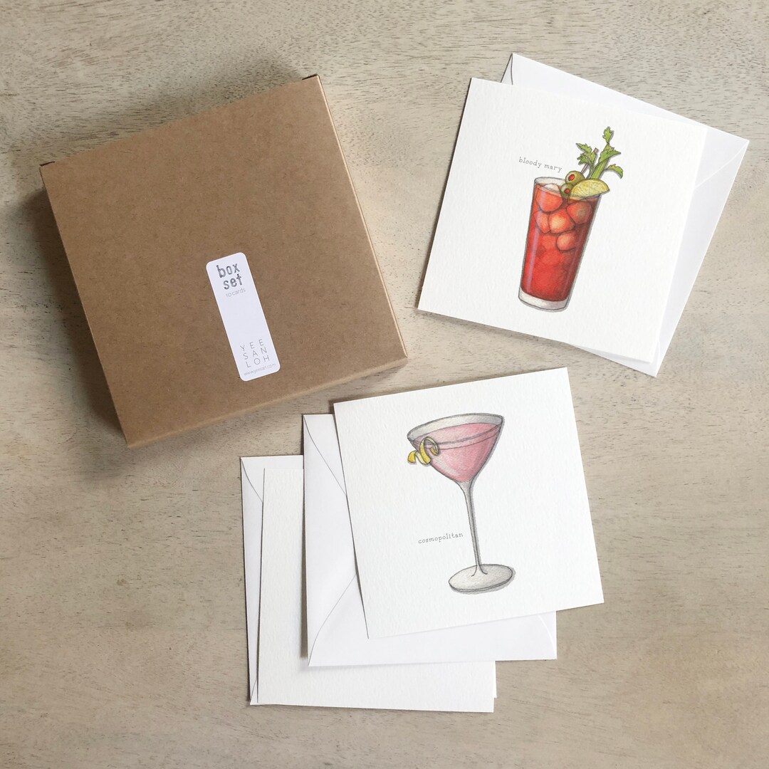 Cocktails 02 Gin & Vodka: Cards Box Set / Notecards / Flat Cards ...