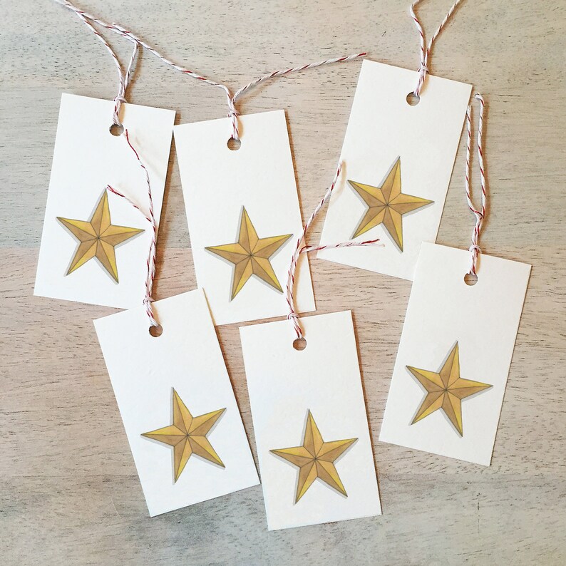 Stars: Gift Tags / Parties / Birthday / Parties / Holidays / - Etsy