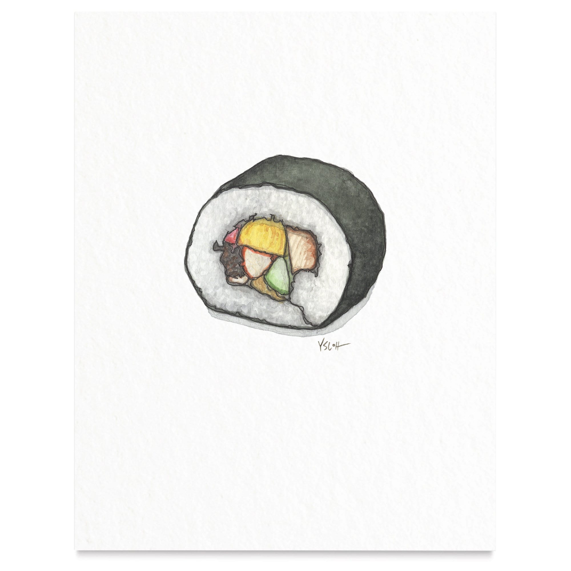 Realistic Sushi Drawing