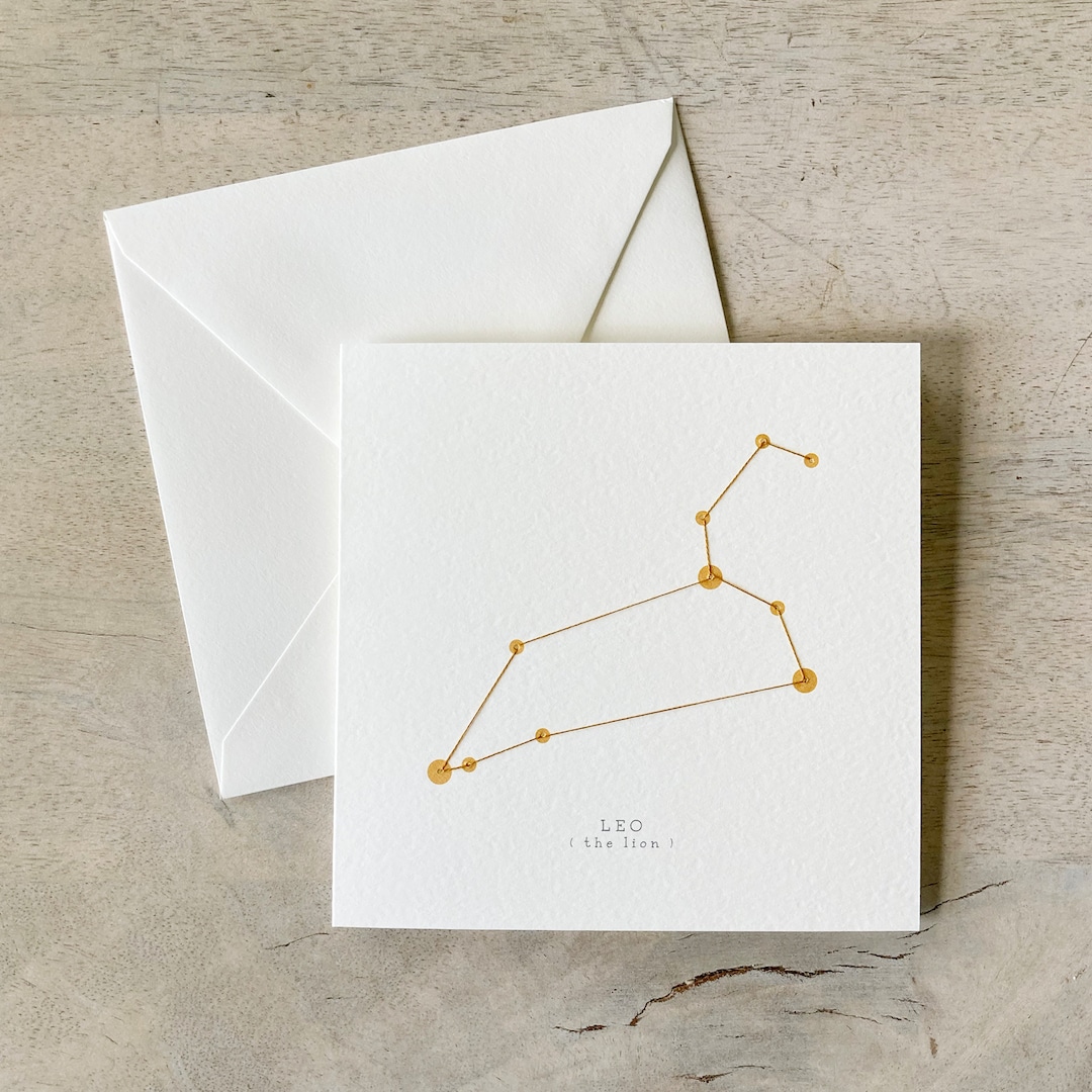 Constellations: Leo / Zodiac / Chick Pea / Notecard / Thank You Card ...