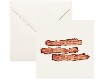 Breakfast & Brunch: Sausages / Notecard / Thank You Card / | Etsy