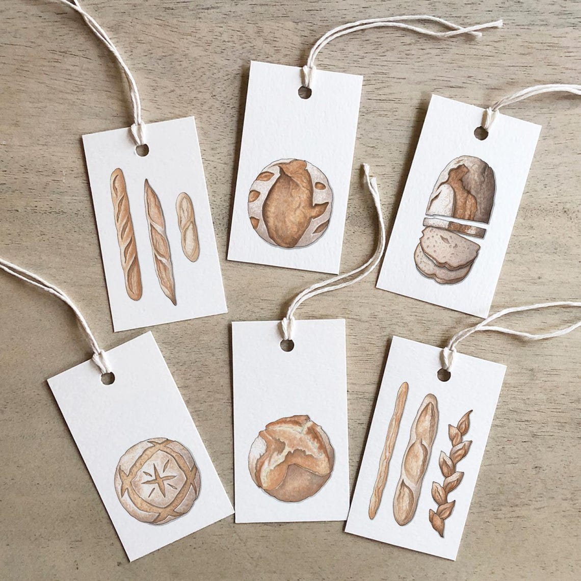 French Breads: Gift Tags - Etsy