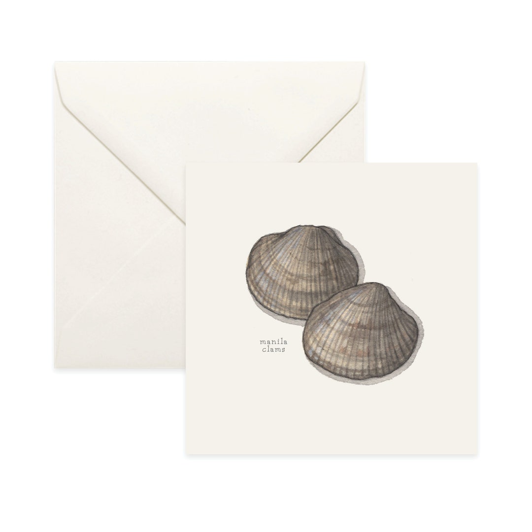 Bivalves: Manila Clams / Notecard / Thank You Card / Message - Etsy