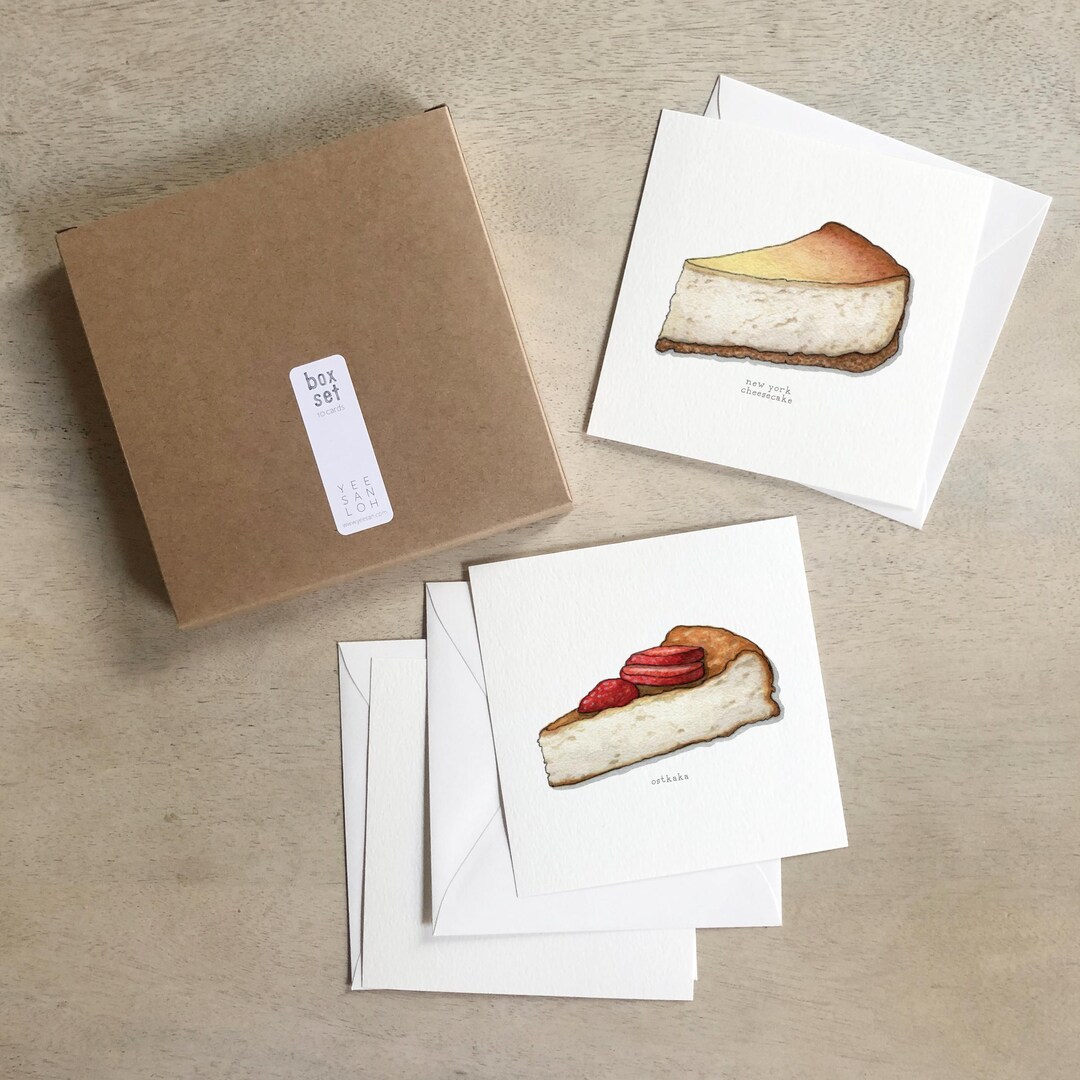 Cheesecakes: Cards Box Set / Notecards / Flat Cards / Watercolor ...