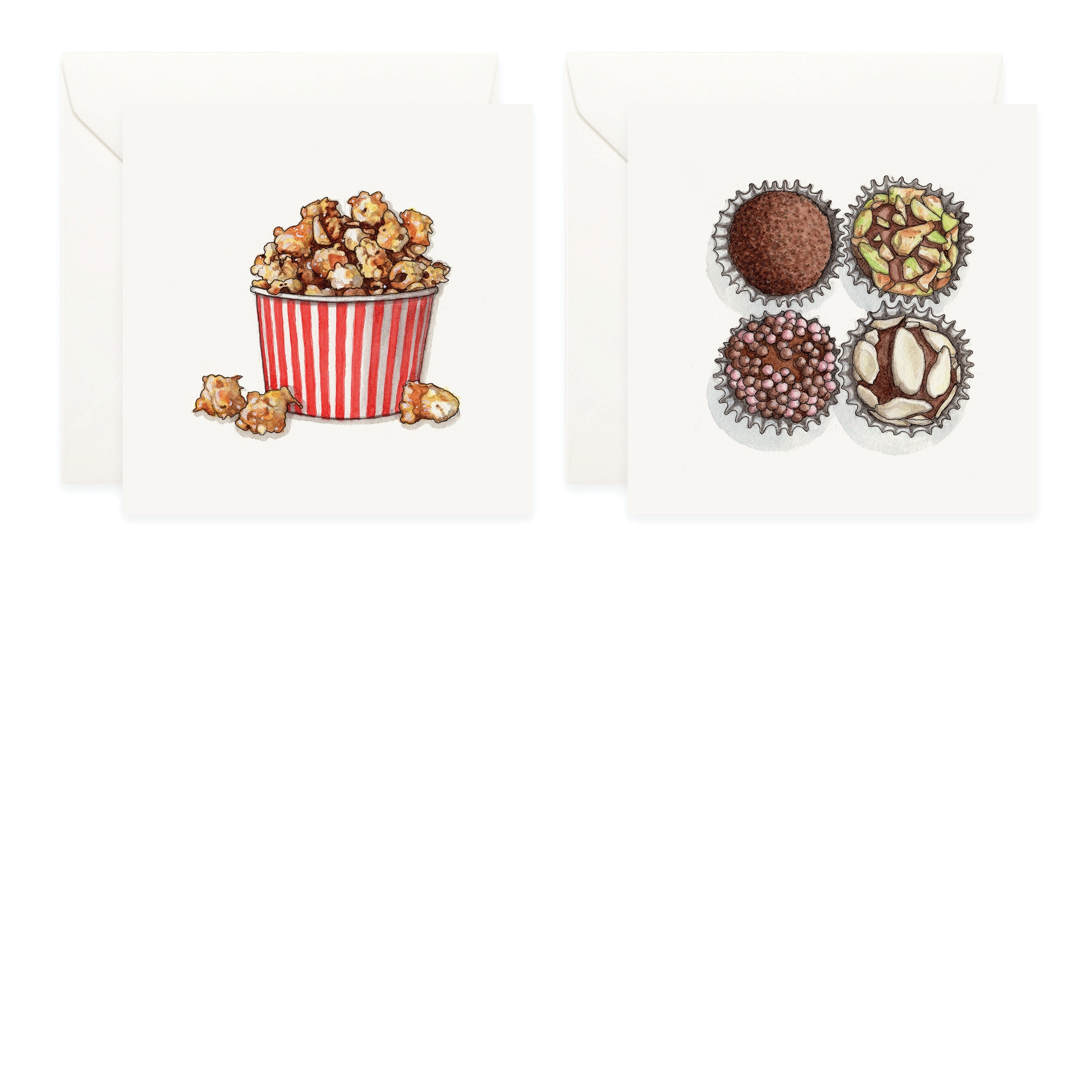 Candies & Sweets: Cards Box Set / Notecards / Flat Cards / - Etsy