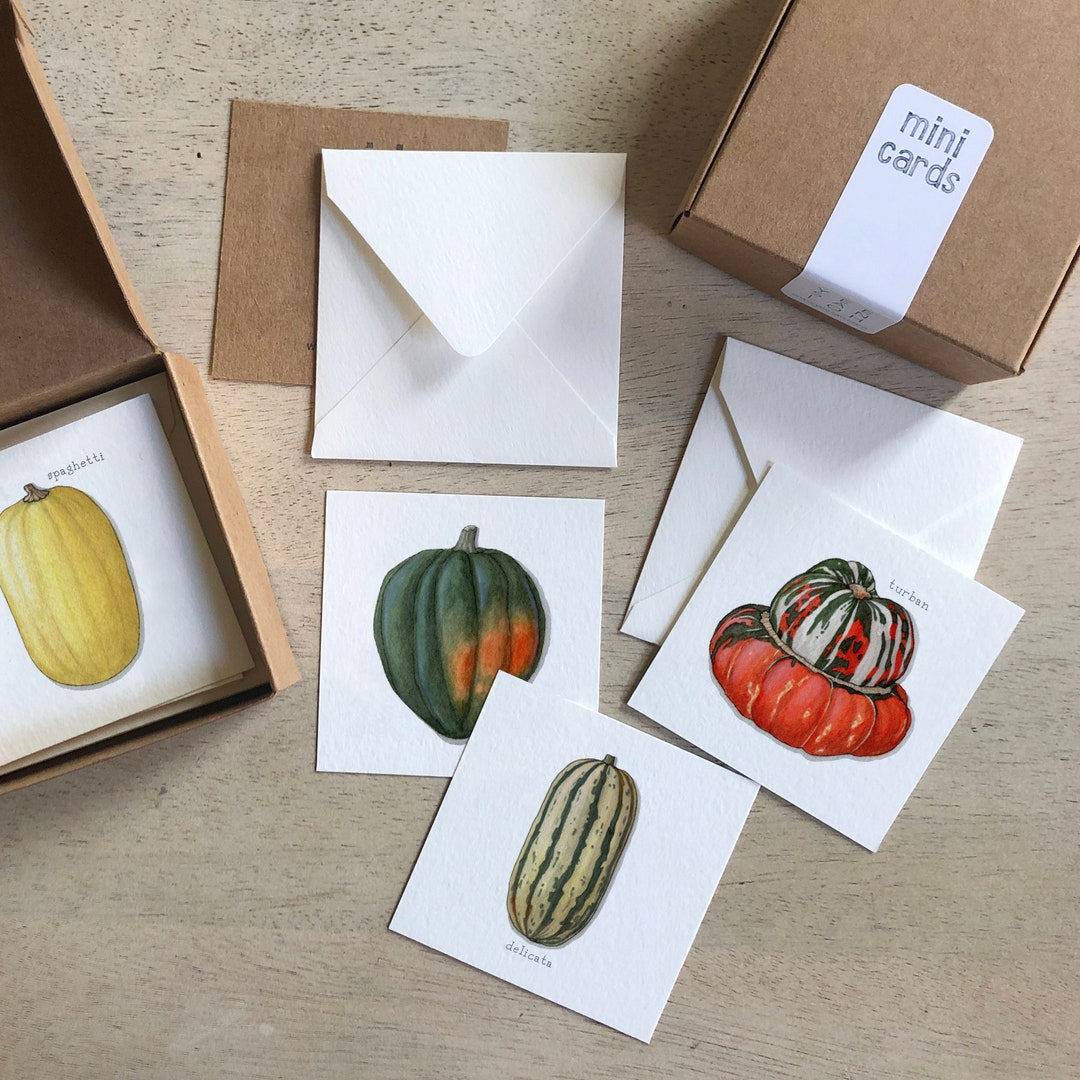 Squash: Mini Cards Box Sets / Gift Tags / Watercolor / Tiny Messages ...