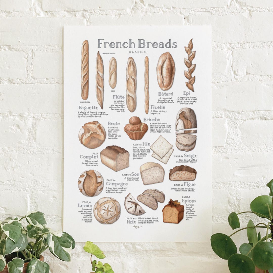 French Breads: Poster / Baking - Etsy