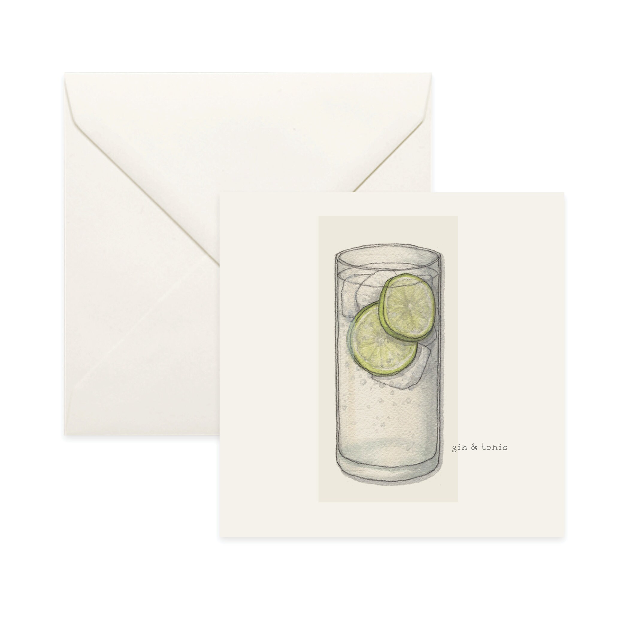 Paper Note Cards Bar Beverage Gin Thank You Card Notecard Cocktails ...