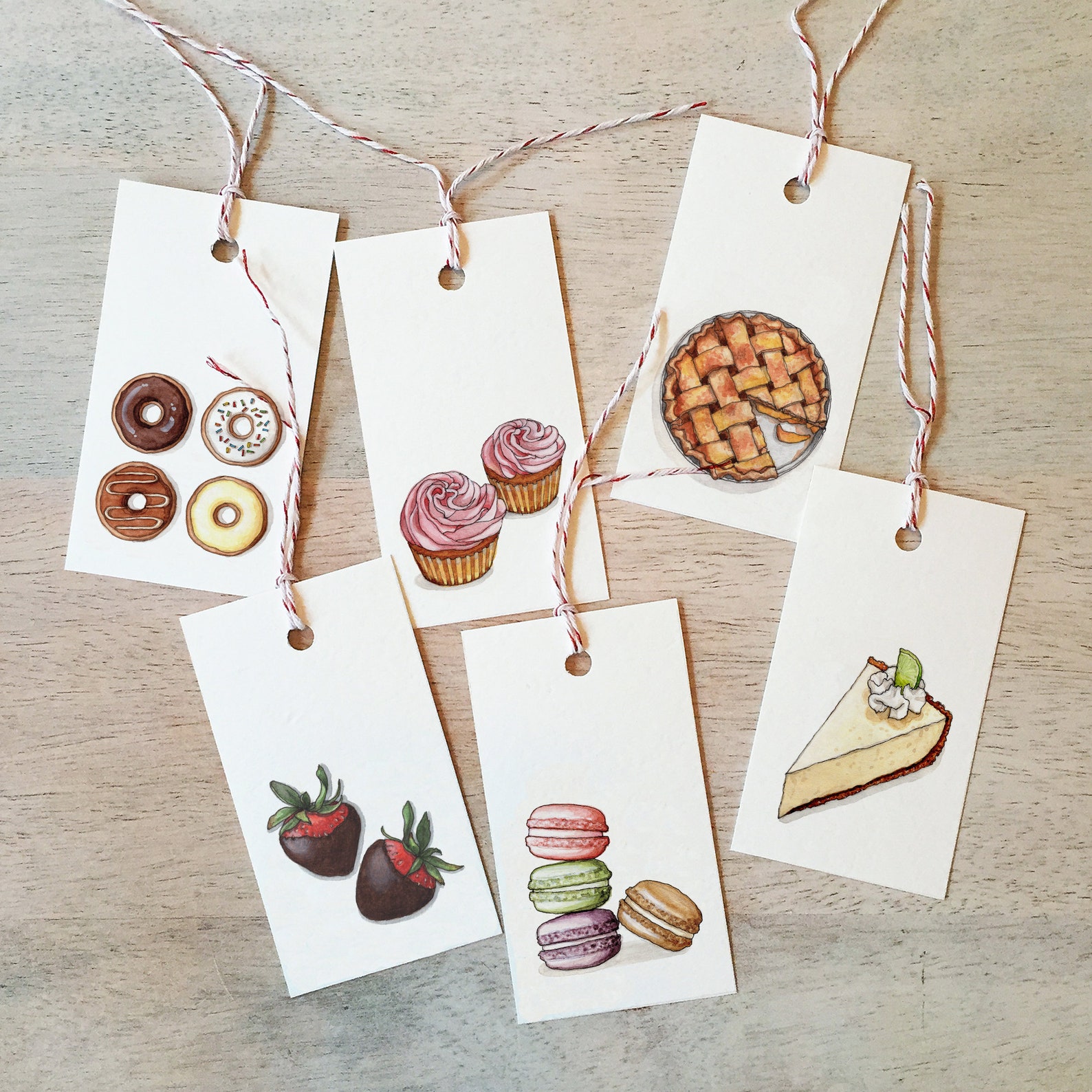 Desserts: Gift Tags / Party Favors / Birthdays / Valentines / - Etsy