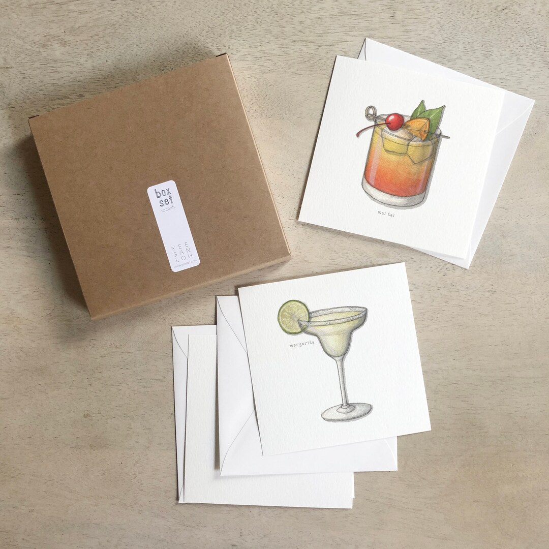 Cocktails 03 Rum Tequila & Champagne: Cards Box Set / Notecards / Flat ...