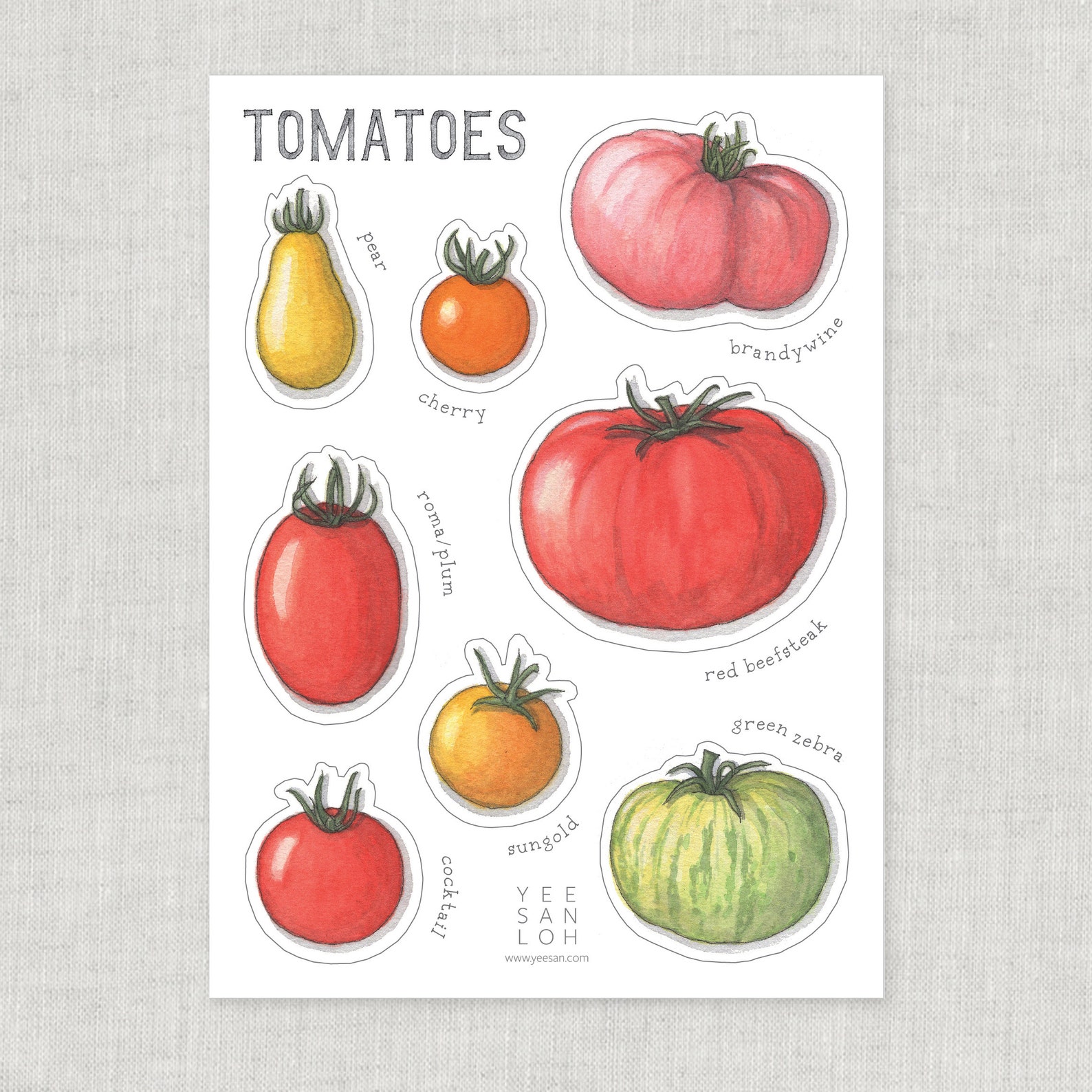 Stickers / Tomato 01 / Scrapbooking / Arts & Craft / Tomatoes - Etsy
