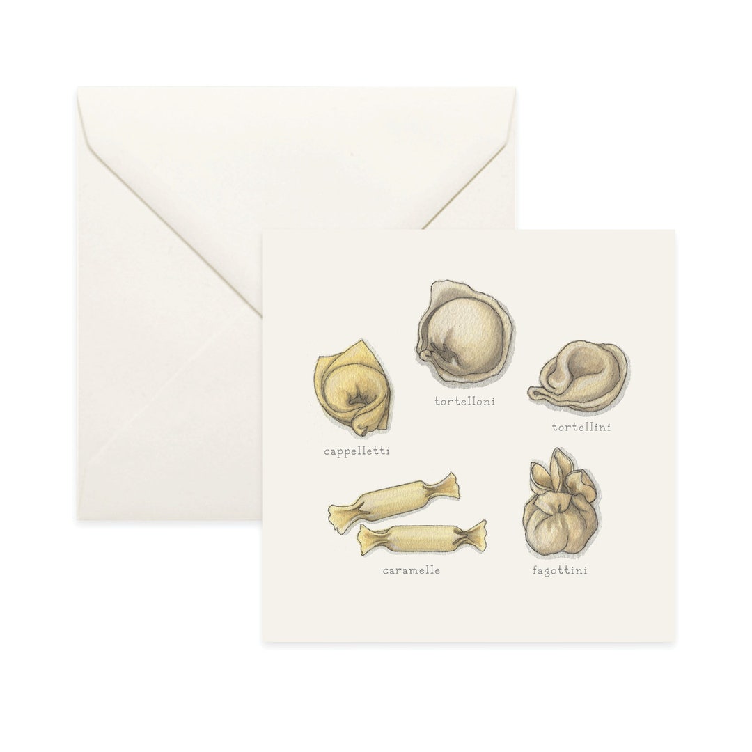 Pasta: Stuffed / Noodles / Notecard / Thank You Card / Message Card ...