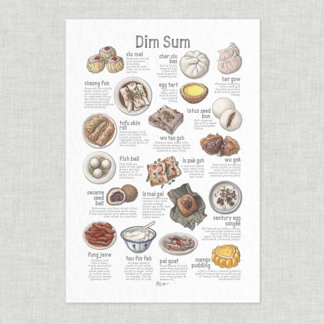 Dim Sum: Poster / Food / Illustrations / Art Print / Home Decor ...