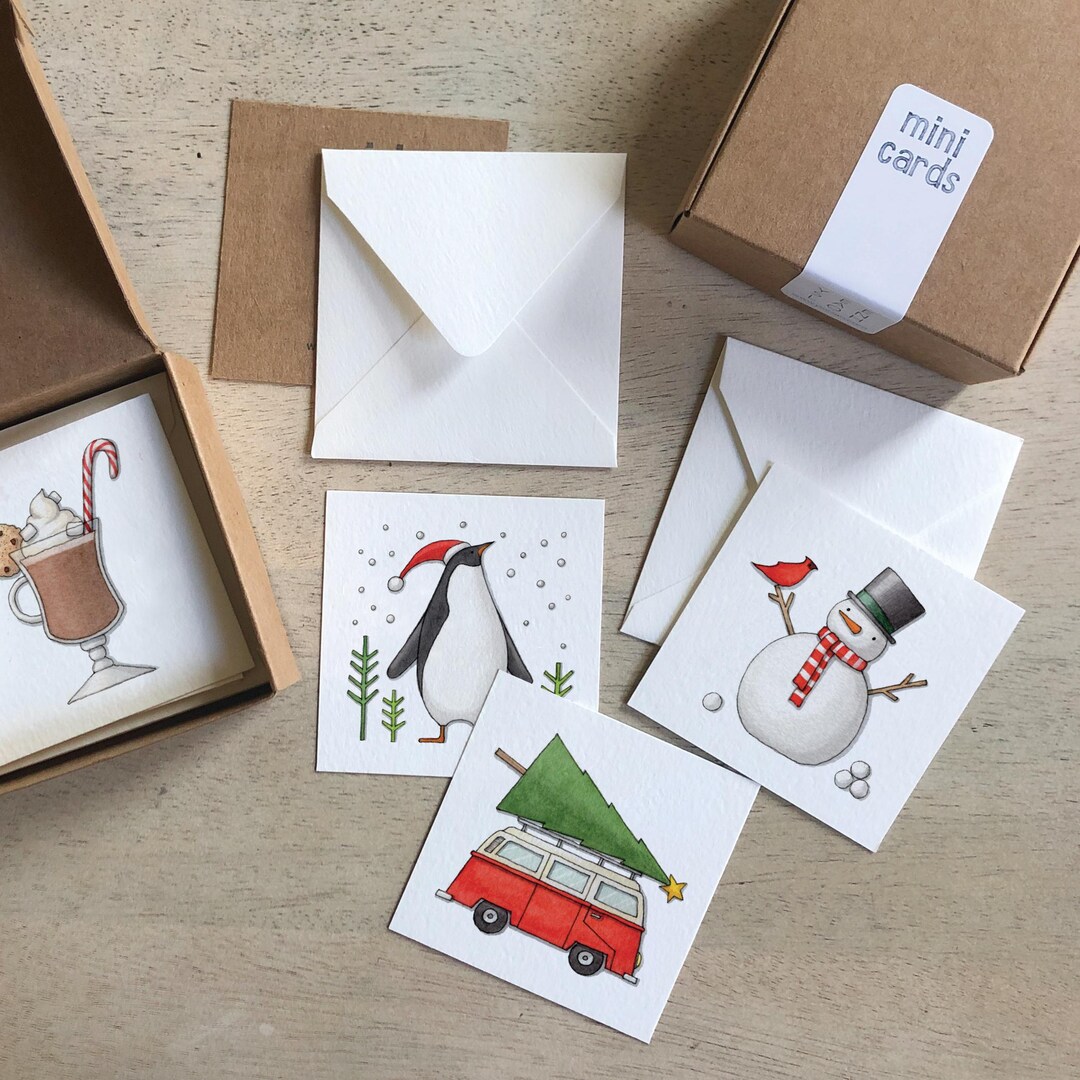 A Merry X'mas: Mini Cards Box Set - Etsy