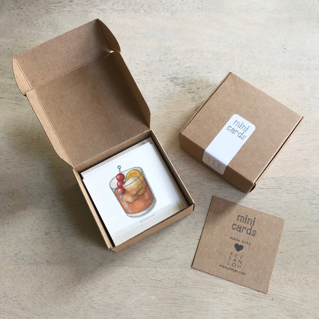 Cocktails 01 Whiskey & Bourbon: Mini Cards Box Sets / Gift Tags ...