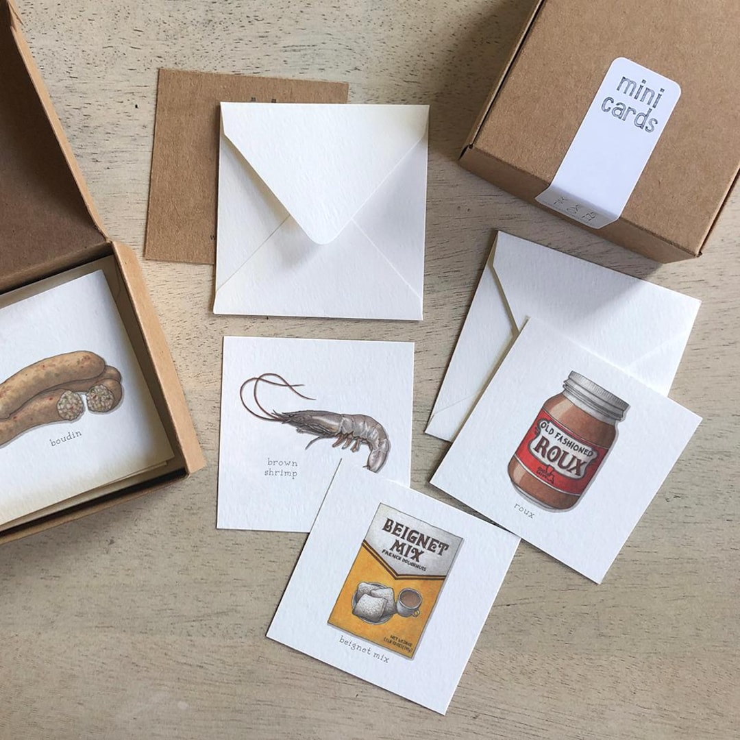 New Orleans Groceries: Mini Cards Box Sets - Etsy