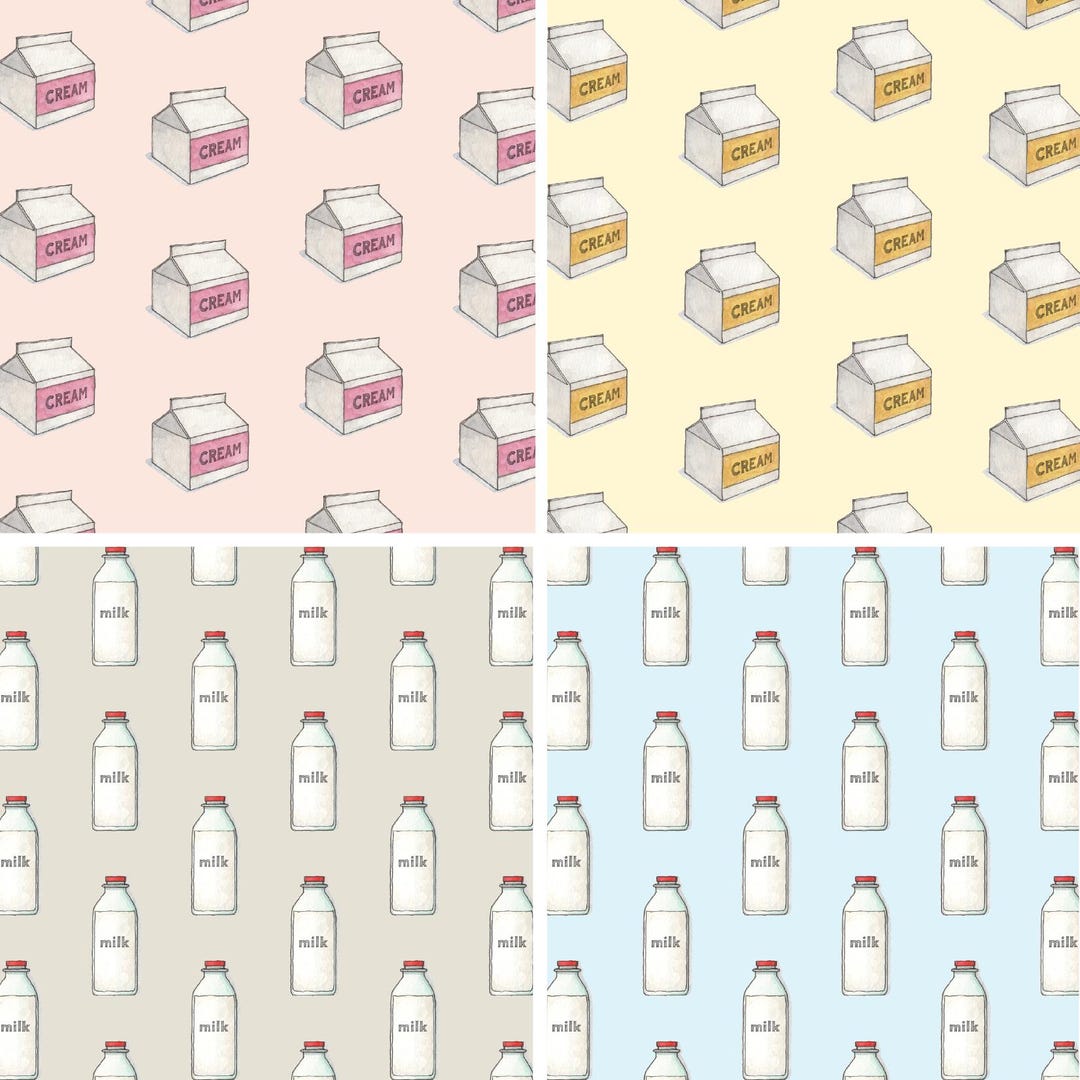 Milk & Cream: Gift Wrap Paper (13x19 Sheet) / Birthday / Holidays ...