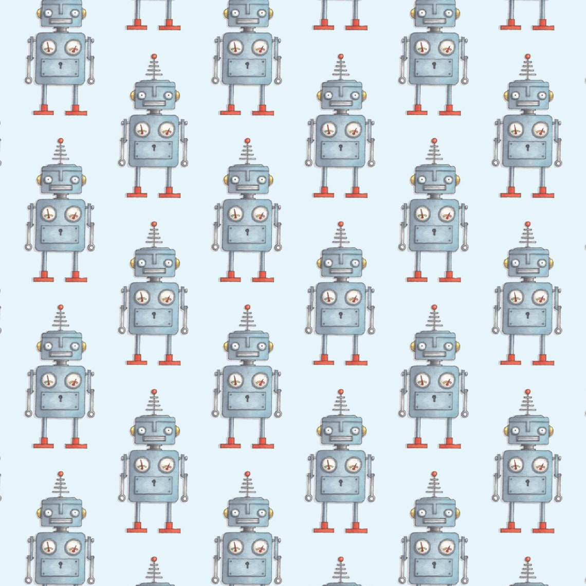 Robots: Gift Wrap Paper 13x19 Sheet / Birthday / Gifts / - Etsy