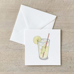 Lemonade: Notecard / Thank You Card / Message Card / Watercolor ...