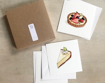 Cute Cake Cards Cakes and Pastries Greeting Cards Bakery - Etsy