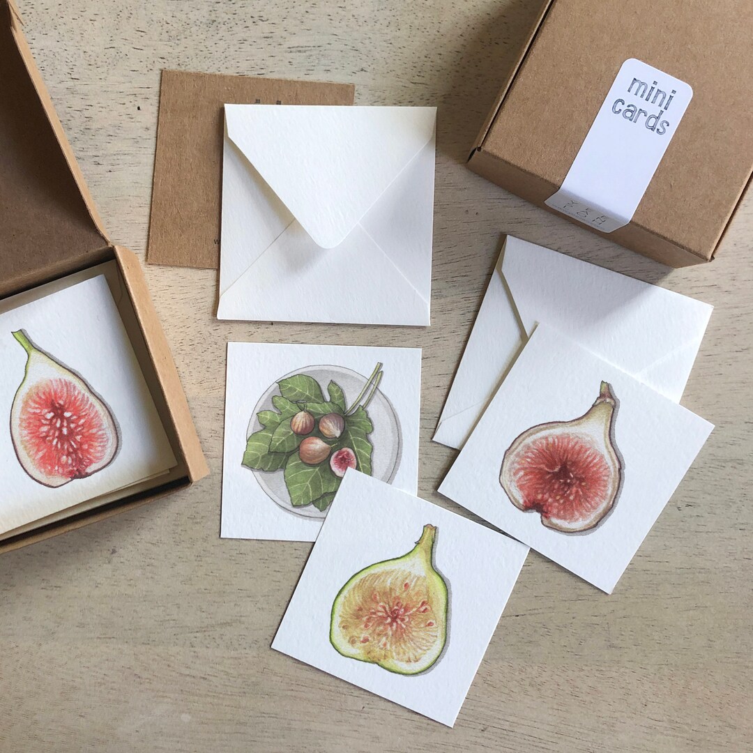 Figs: Mini Cards Box Sets / Gift Tags / Watercolor / Tiny Messages ...