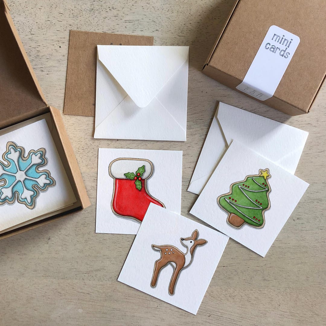 Christmas Cookies: Mini Cards Box Set / X'mas - Etsy