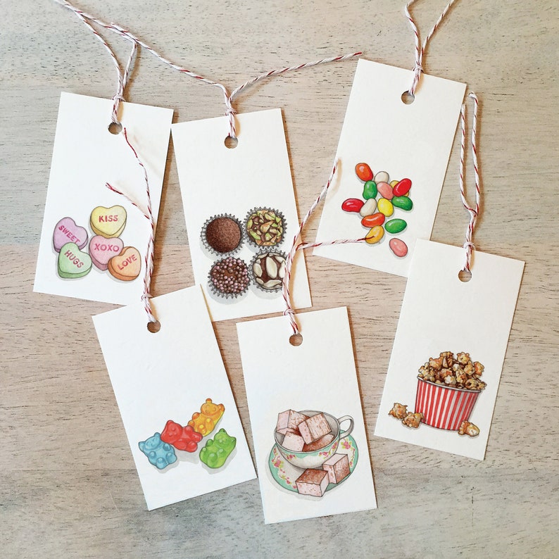 Candies & Sweets: Gift Tags / Party Favors / Birthdays / | Etsy