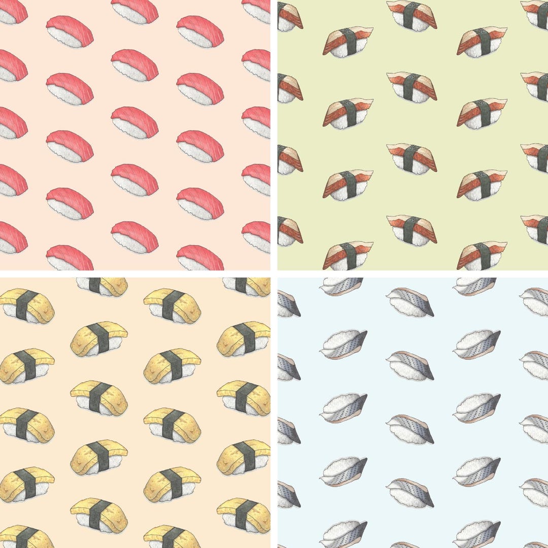 Sushi Nigiri : Gift Wrap Paper (13x19 Sheet) / Birthday / Parties ...