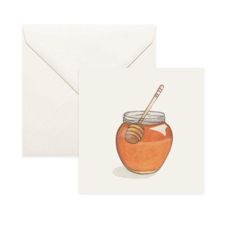 Honey & Bee: Honey / Notecard / Thank You Card / Message Card | Etsy