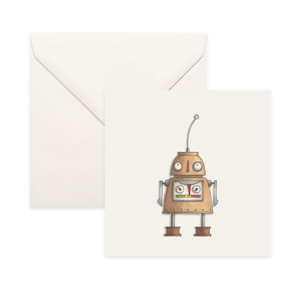 Robot Thank You Cards - Etsy