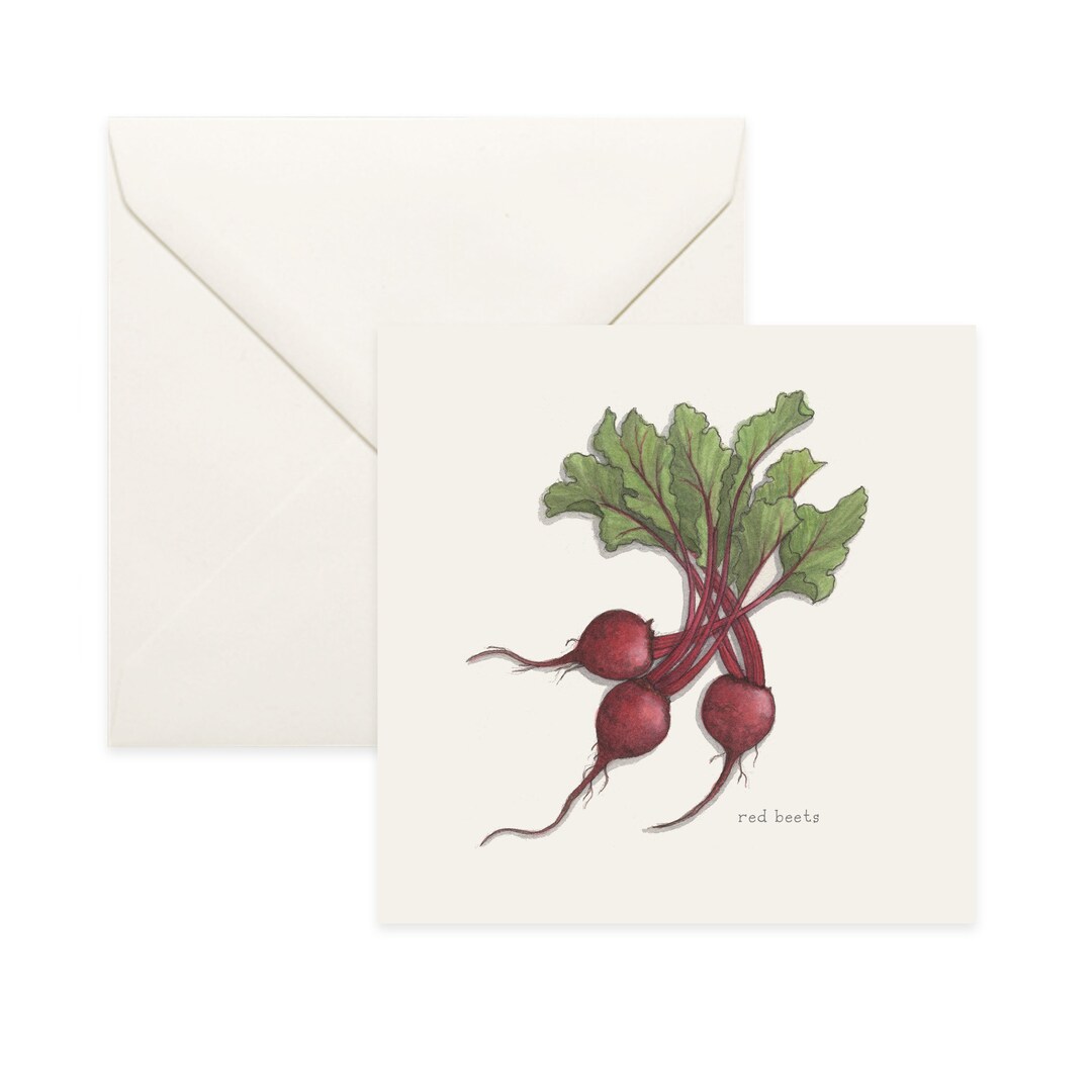 Beets: Red / Purple / Notecard / Thank You Card / Message Card / Love ...