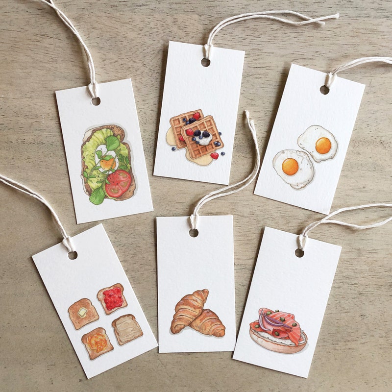 Breakfast Tags - Etsy
