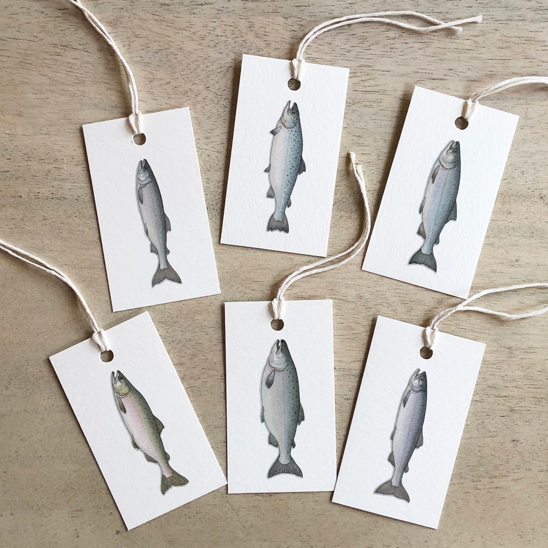 Salmon (species): Gift Tags - Etsy
