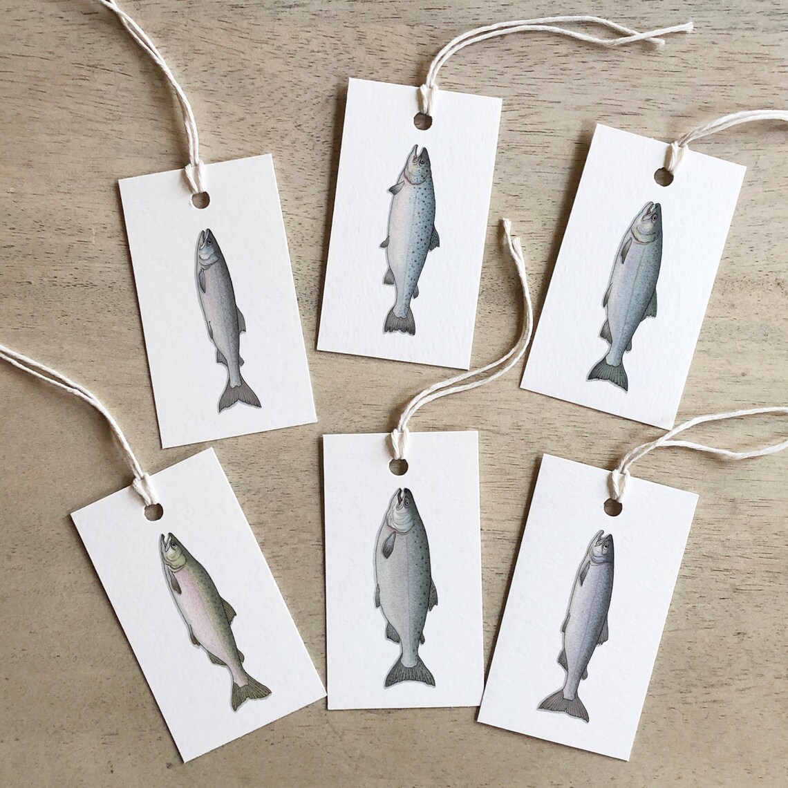 Salmon (species): Gift Tags - Etsy