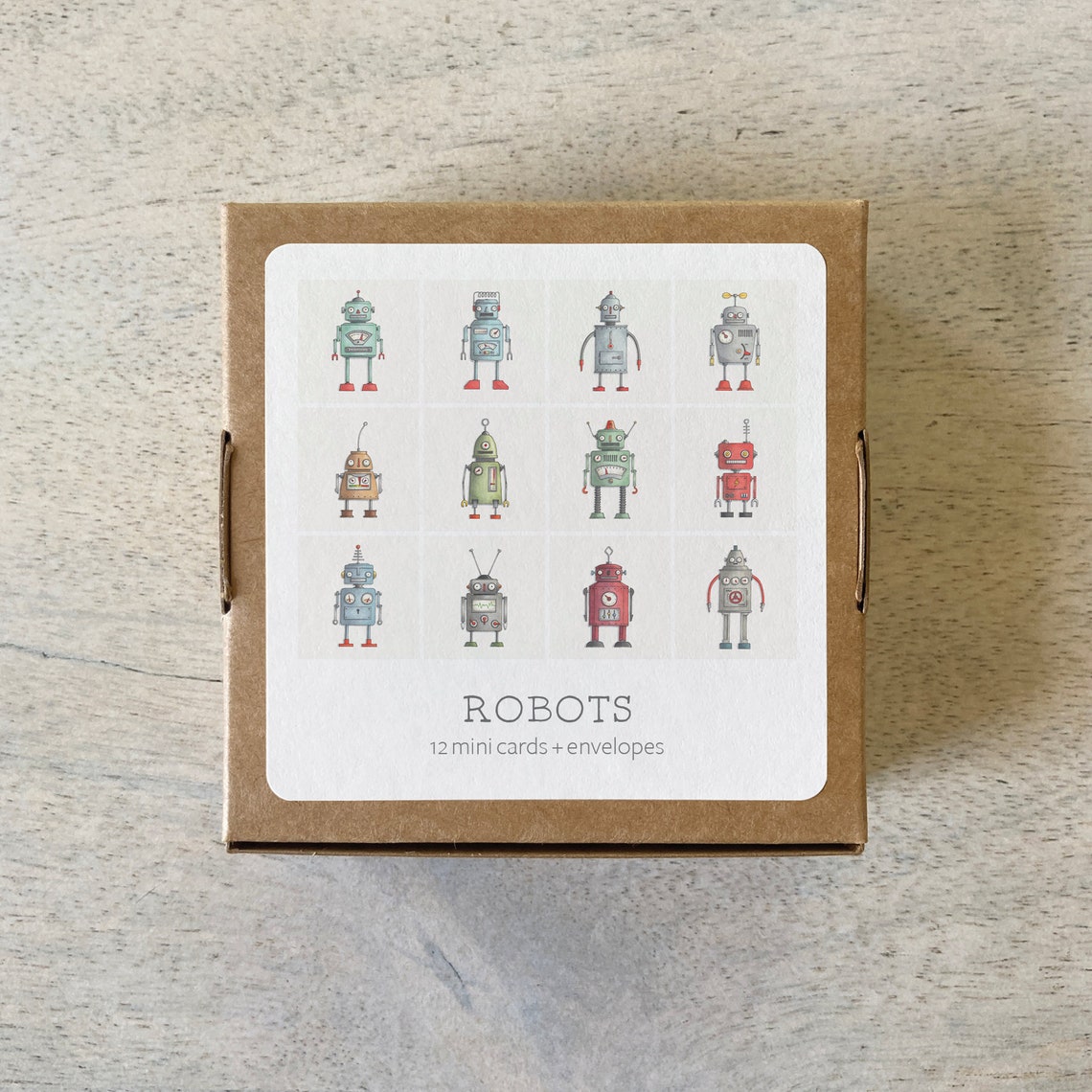 Robots: Mini Cards Box Set / Gift Tags / Retro - Etsy