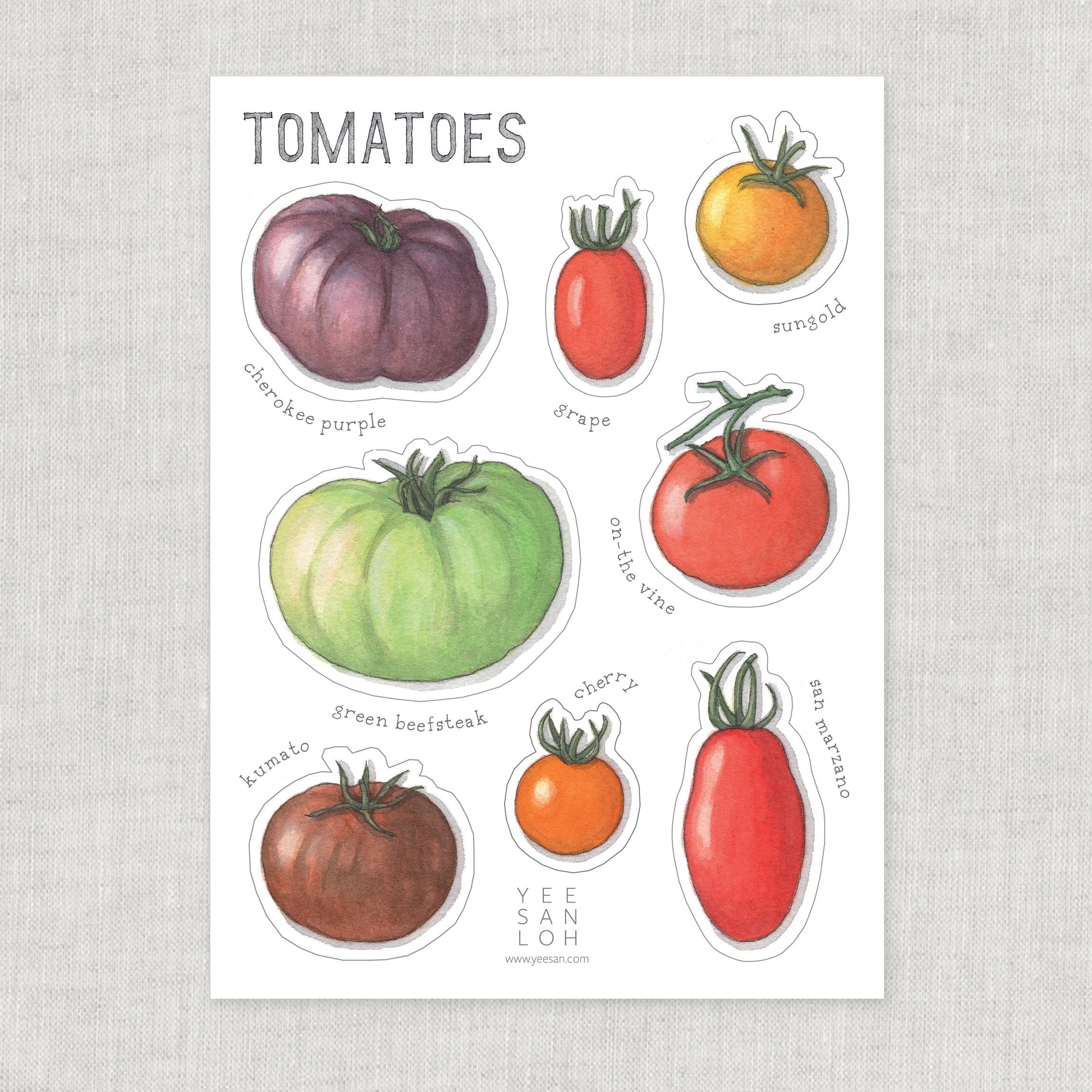 Stickers / Tomato 02 / Scrapbooking / Arts & Craft / Tomatoes | Etsy