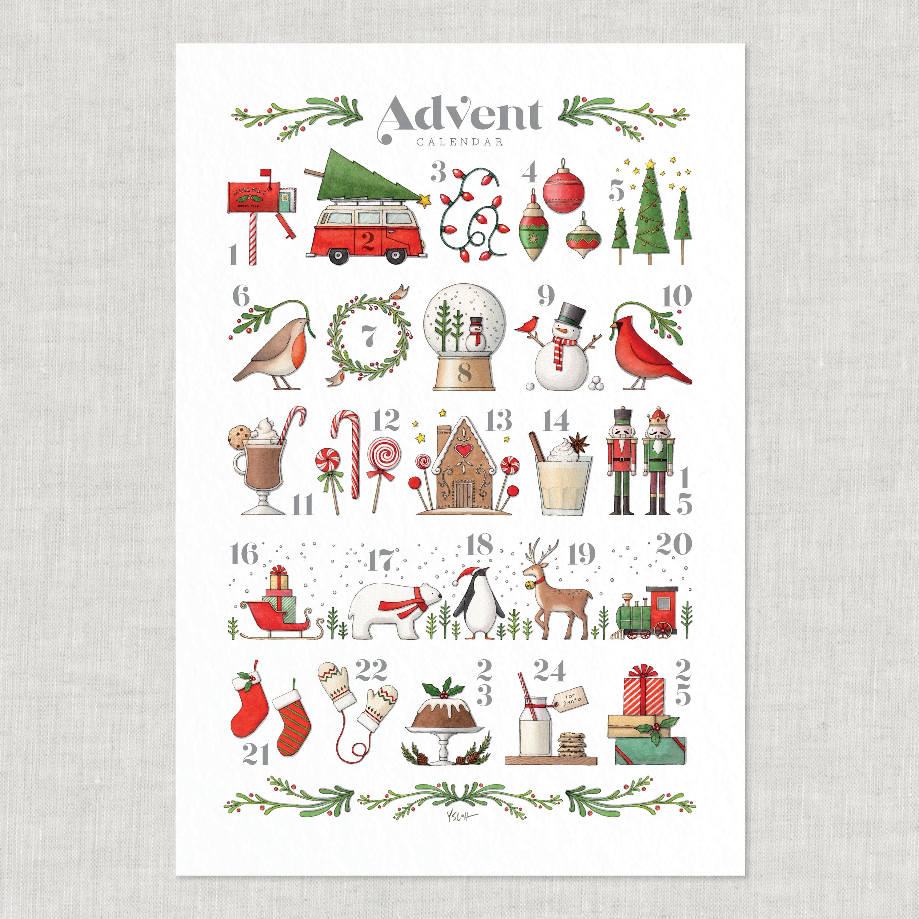 Advent Calendar: Poster / X'mas / Christmas - Etsy