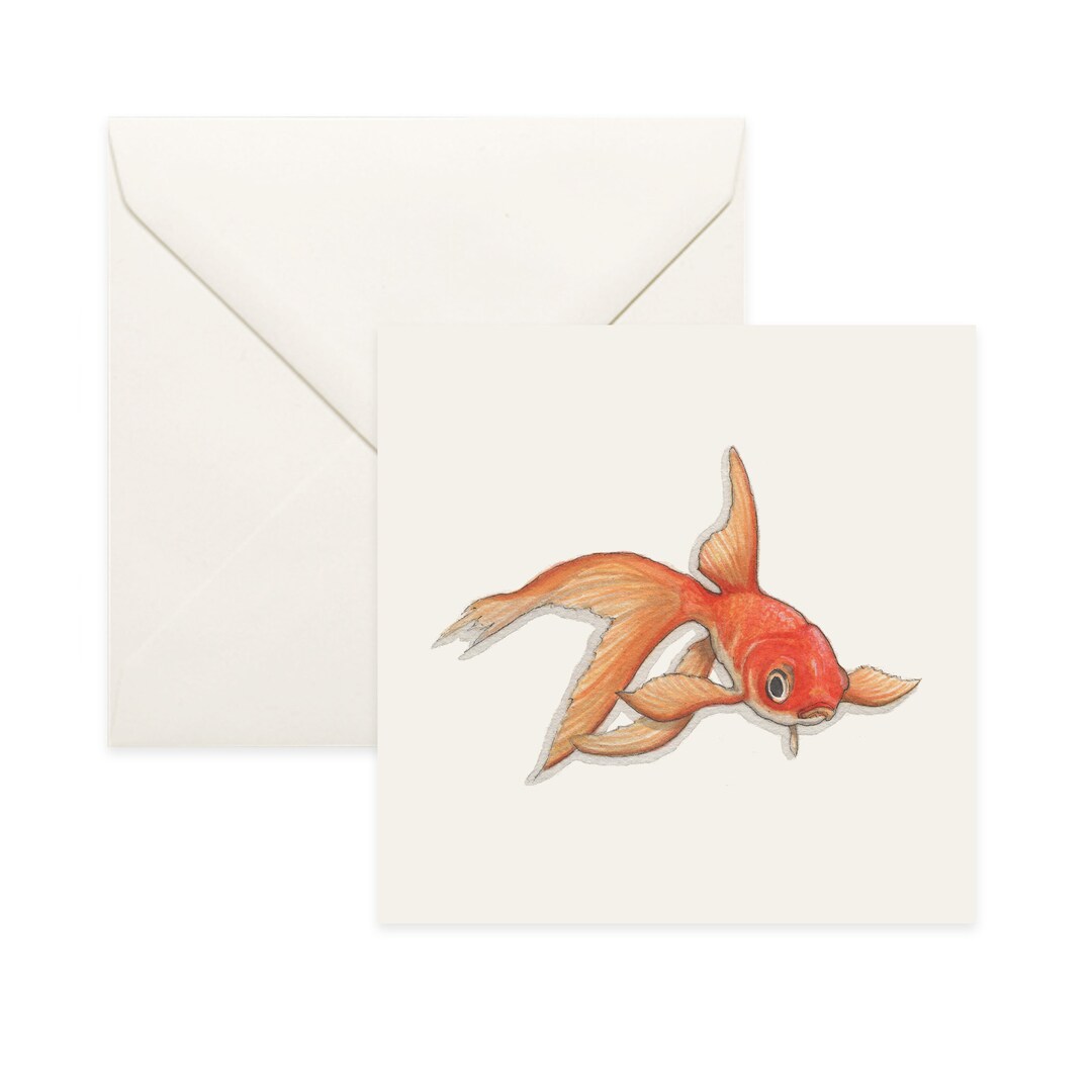 Lucky Charms: Goldfish / Good Luck / Notecard / Thank You Card ...