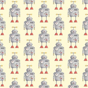 Robots 1 of 2: Gift Wrap Paper (13x19 Sheet) / Birthday / Gifts ...