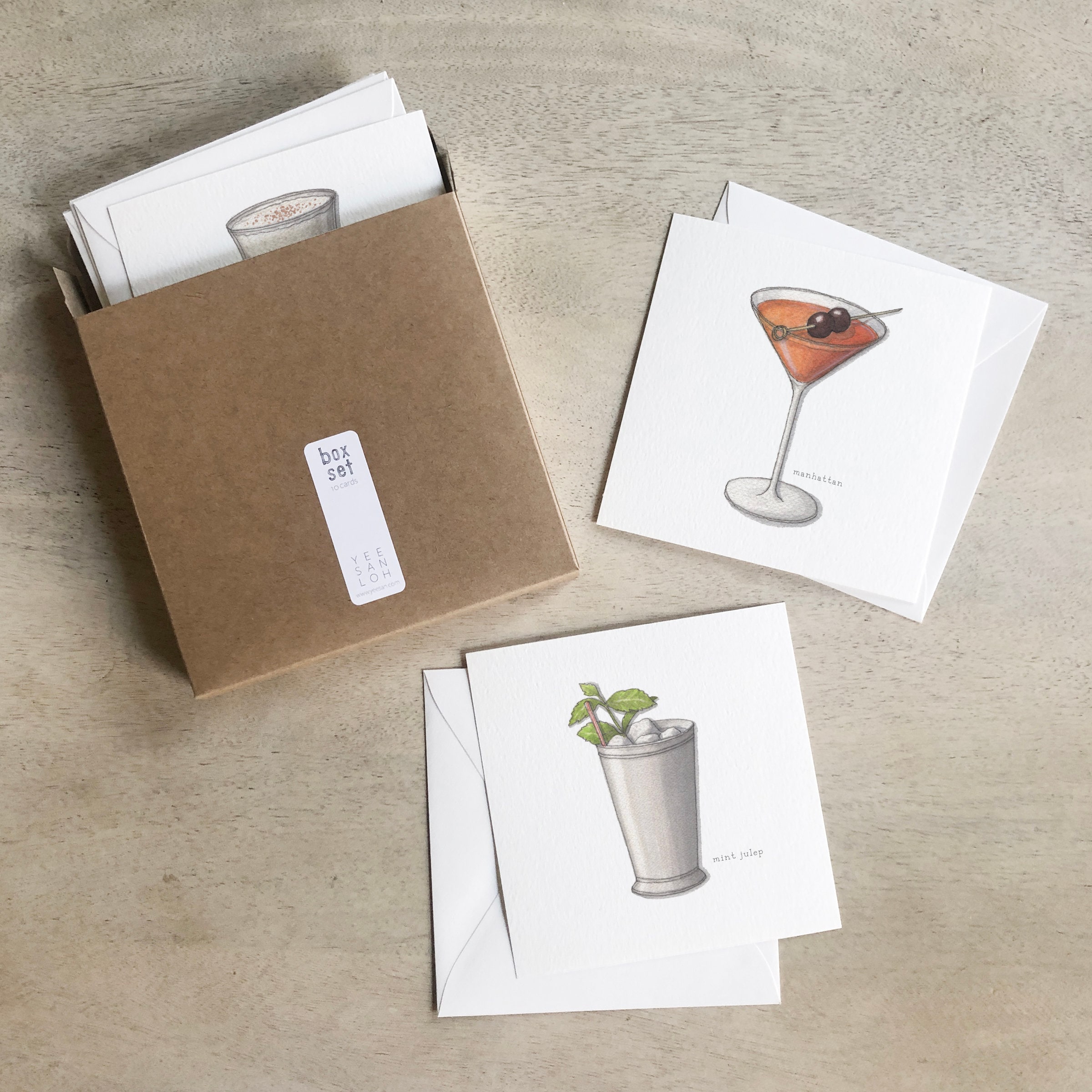 Cocktails 01 Whiskey & Bourbon: Cards Box Set / Notecards / Flat Cards ...