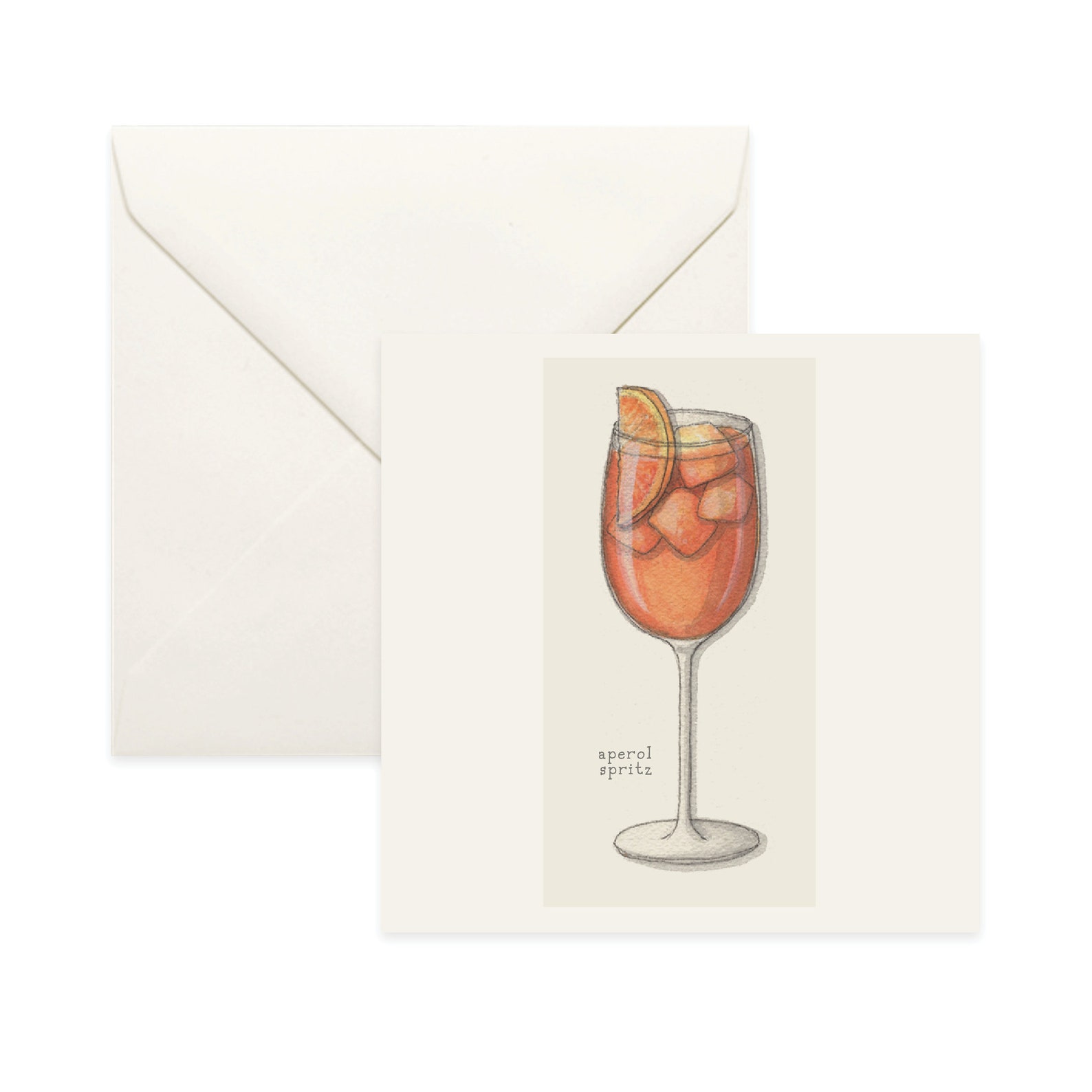 Cocktails: Aperol Spritz / Notecard / Thank You Card / Message | Etsy